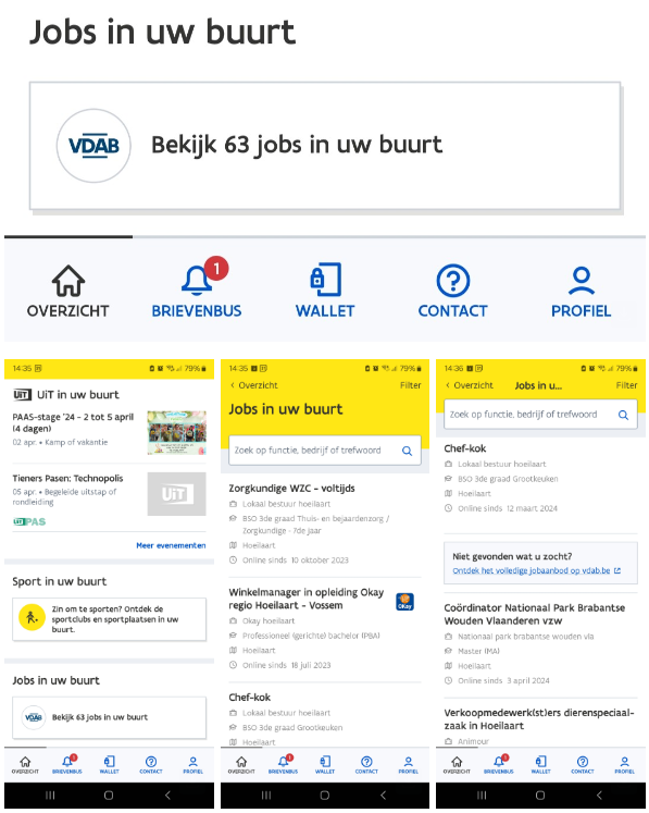 Jobs in uw buurt? Vind ze in Mijn Burgerprofiel | VDAB